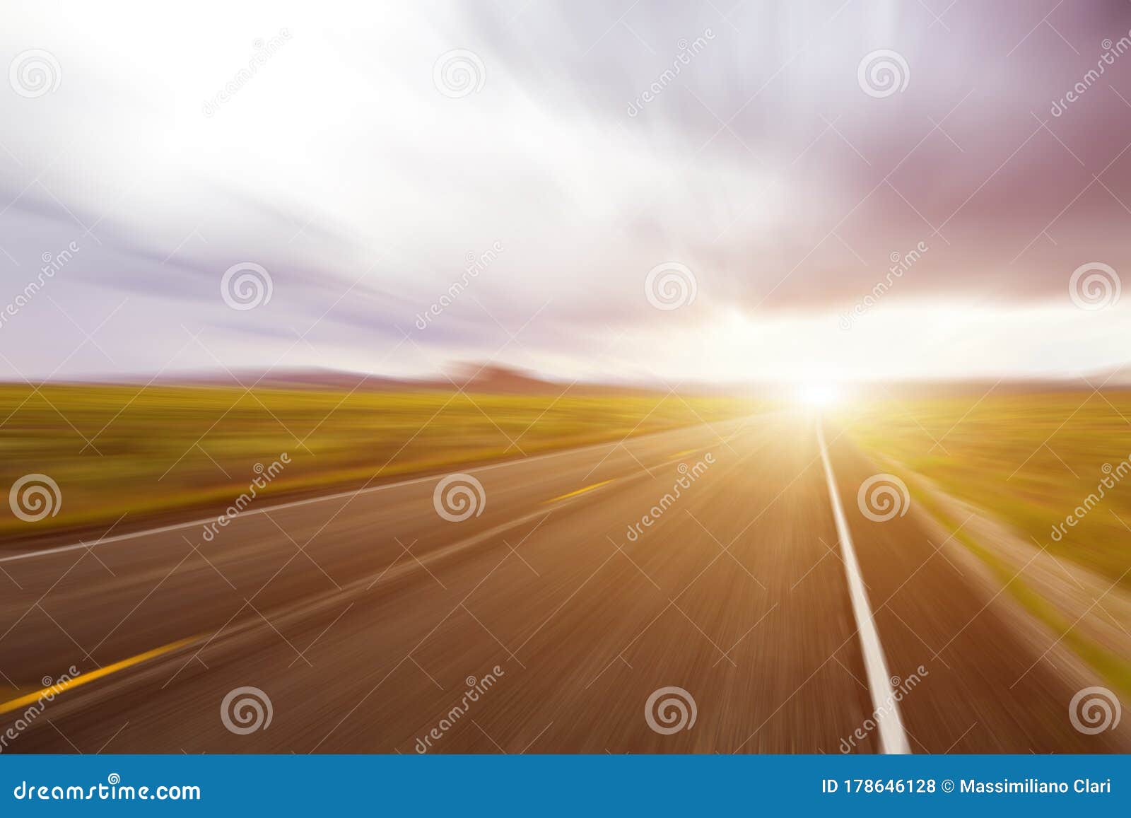 Abstract Motion Blurred High Speed Road Stock Photo - Image of freeway ...