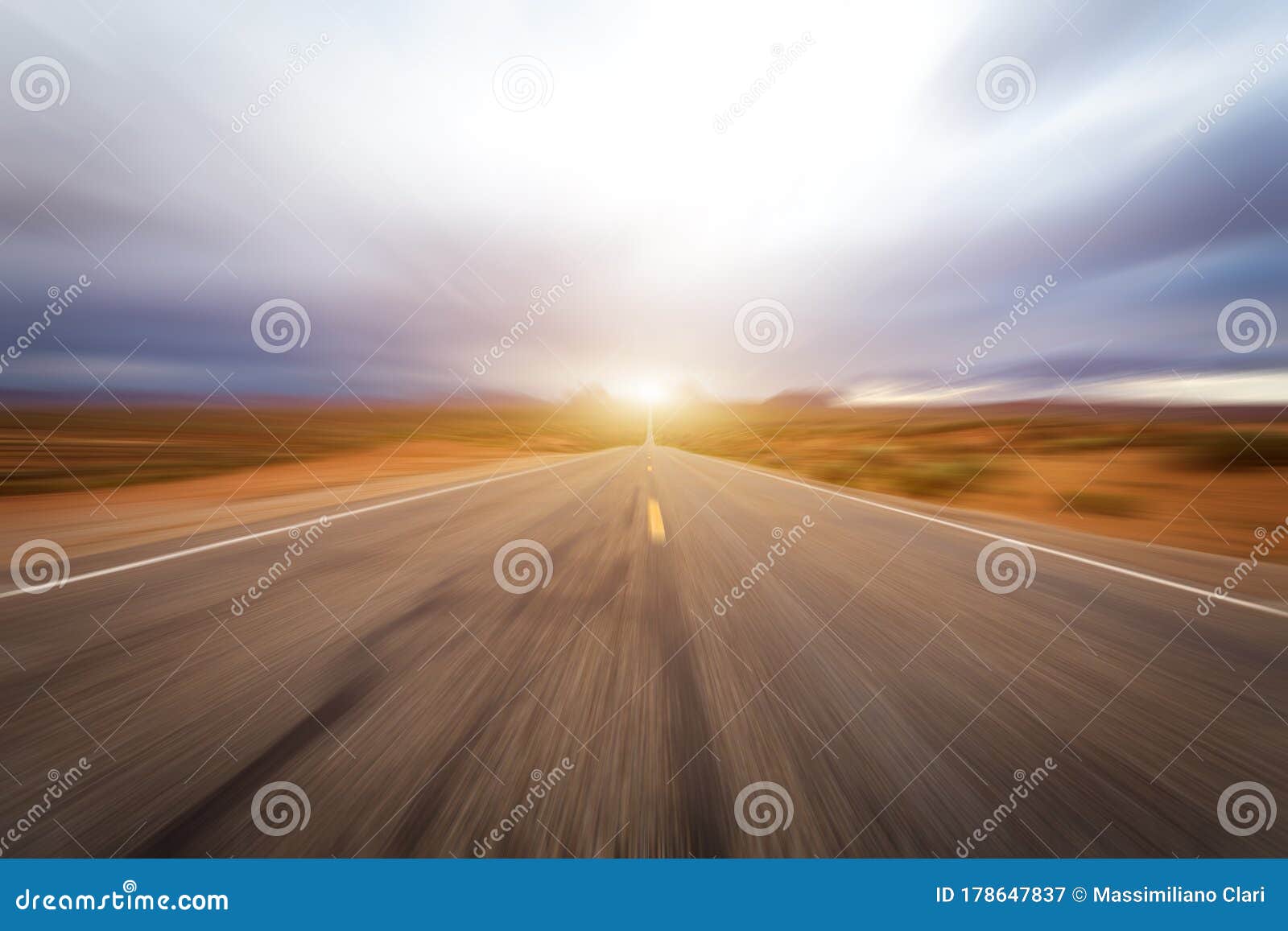 Abstract Motion Blurred High Speed Road Stock Image - Image of auto ...