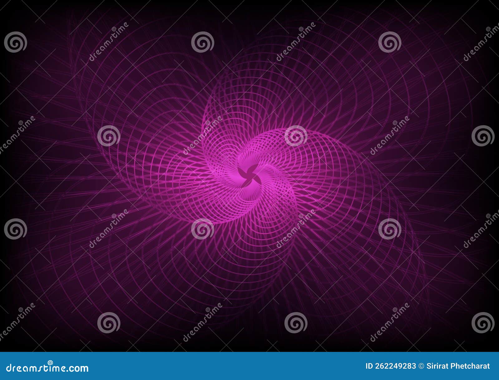 Abstract Motion Curve Flower Outline Pattern Pink Background Stock ...