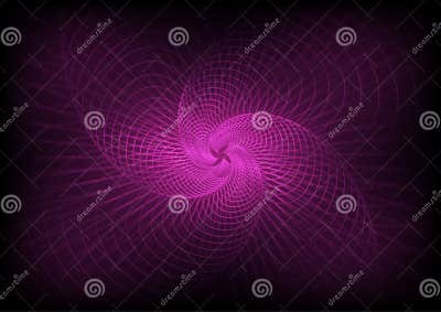 Abstract Motion Curve Flower Outline Pattern Pink Background Stock ...
