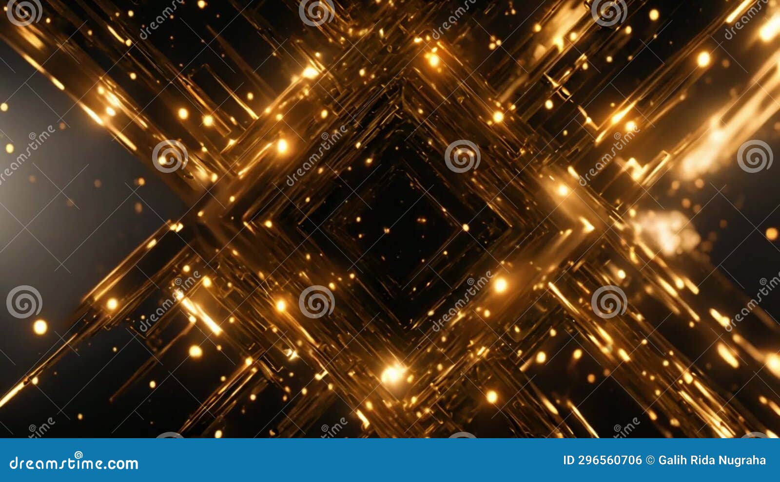 Abstract Motion Seamless Looping Particle Gold Light Stock Footage ...