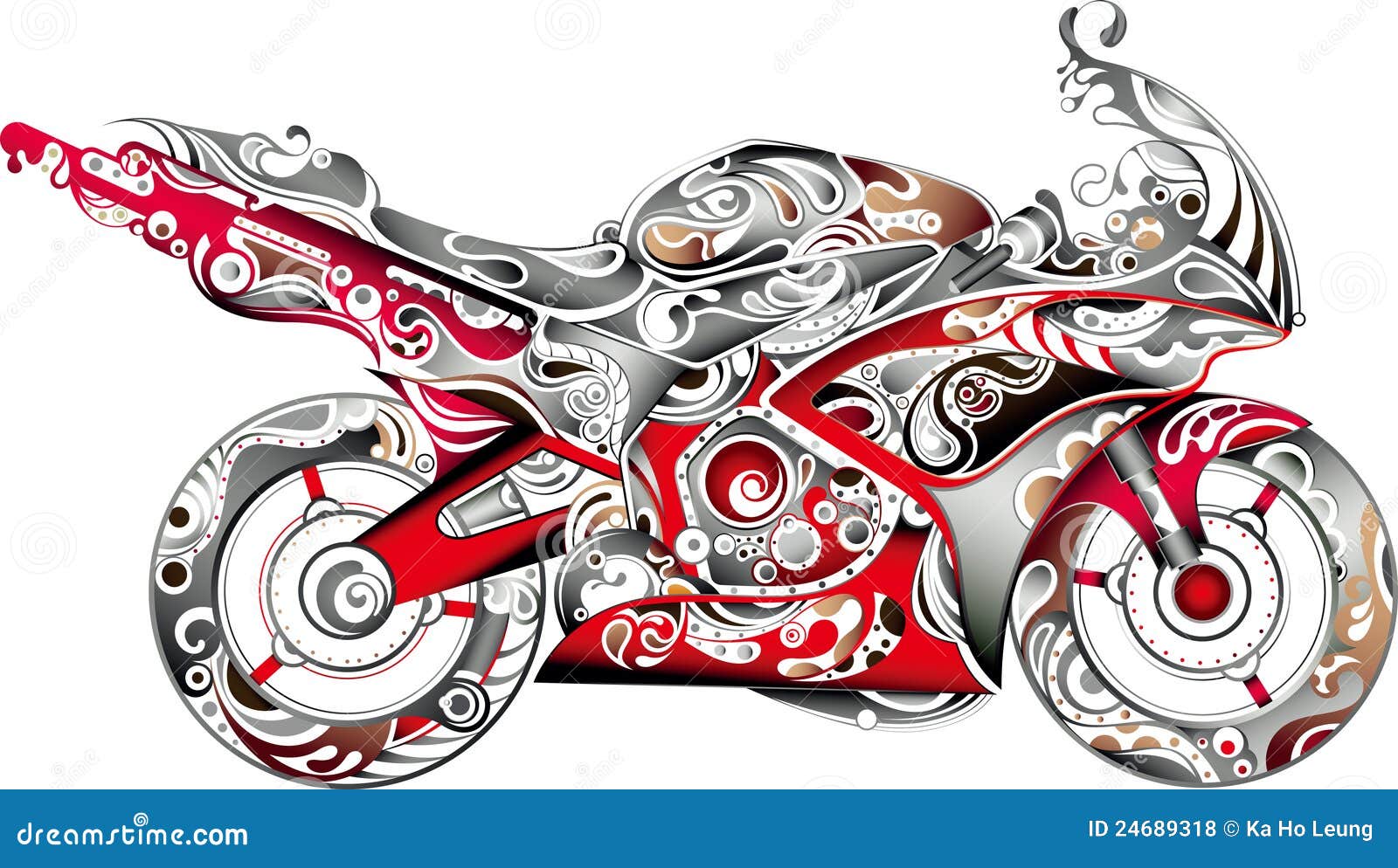 Abstract Motorbike stock illustration. Illustration of transportation ...