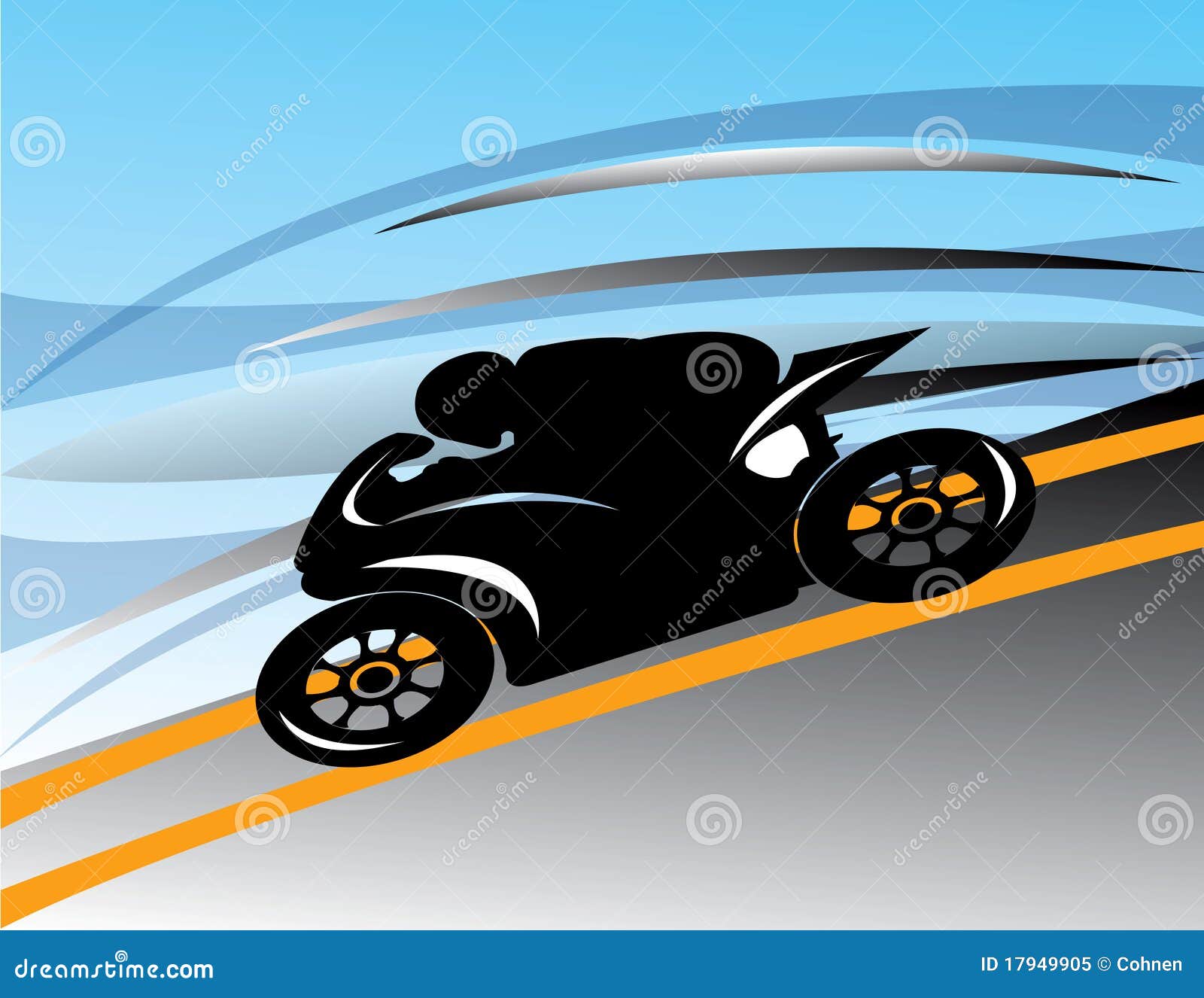Abstract Motorcycle Track Illustration Spee Stock Vector - Illustration ...