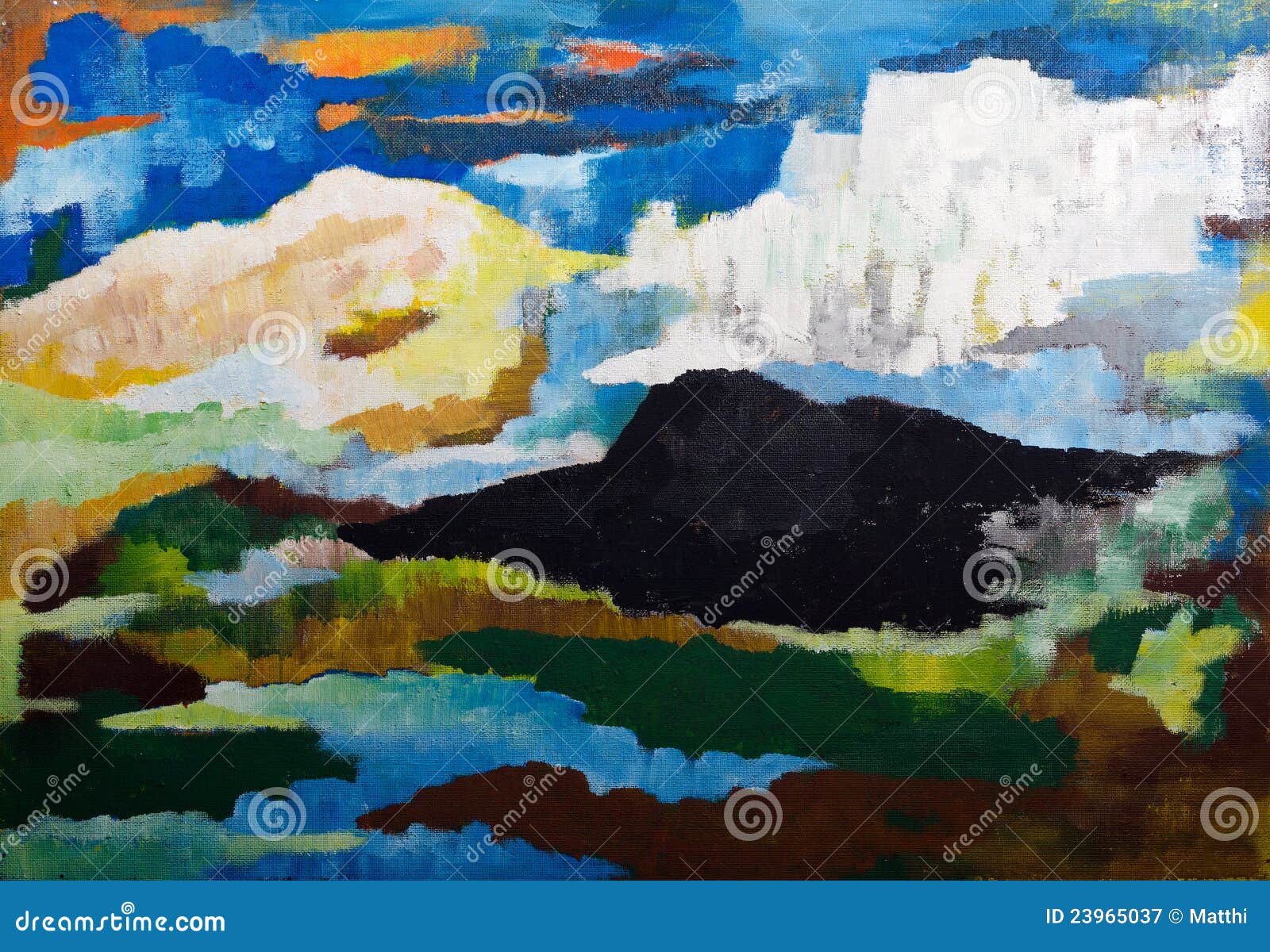 Abstract Mountain Landscape Stock Illustration - Illustration of ...