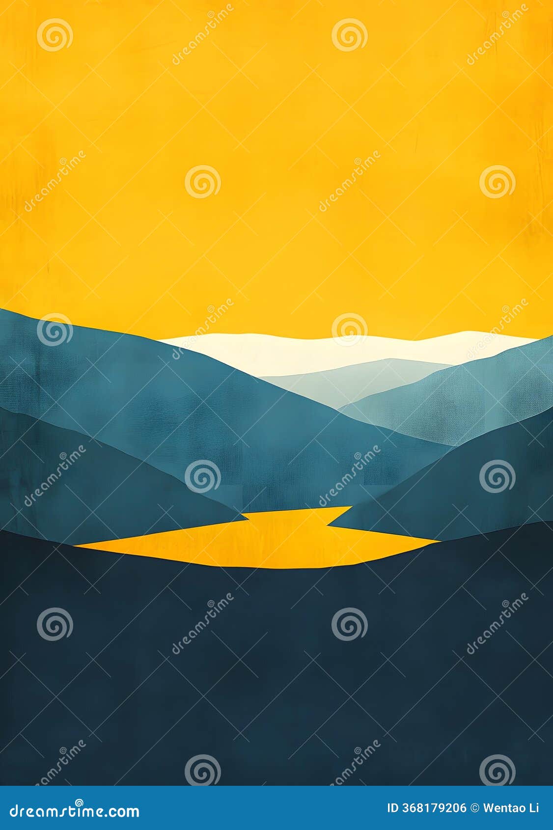 The Yellow River In The Feolite Forest. A Fairytale Path Among Vile ...