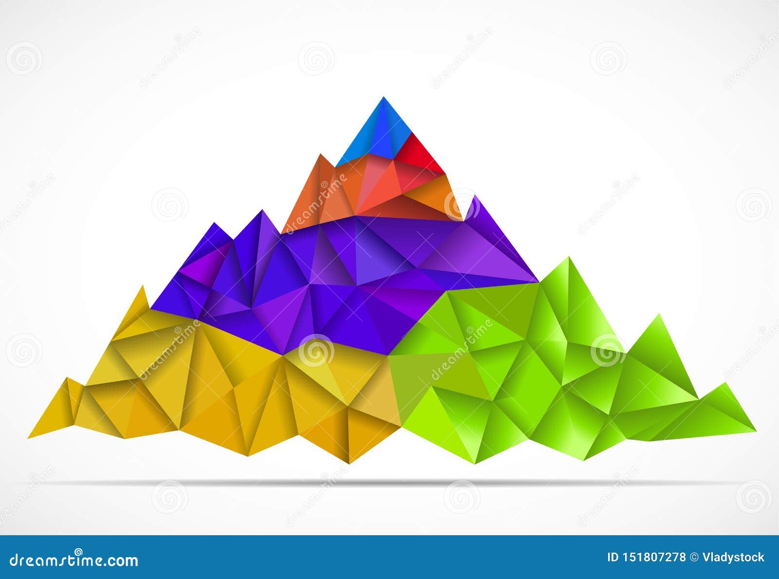 Abstract Mountain in Polygonal Style. Mountain with Triangles Stock ...