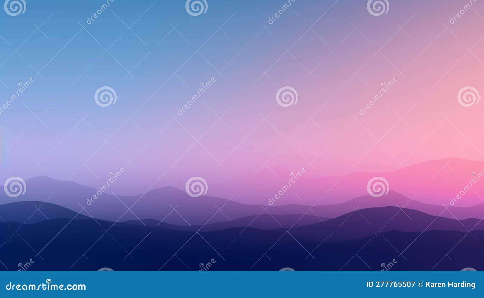 Abstract Mountains with Colored Gradient Background Stock Illustration ...
