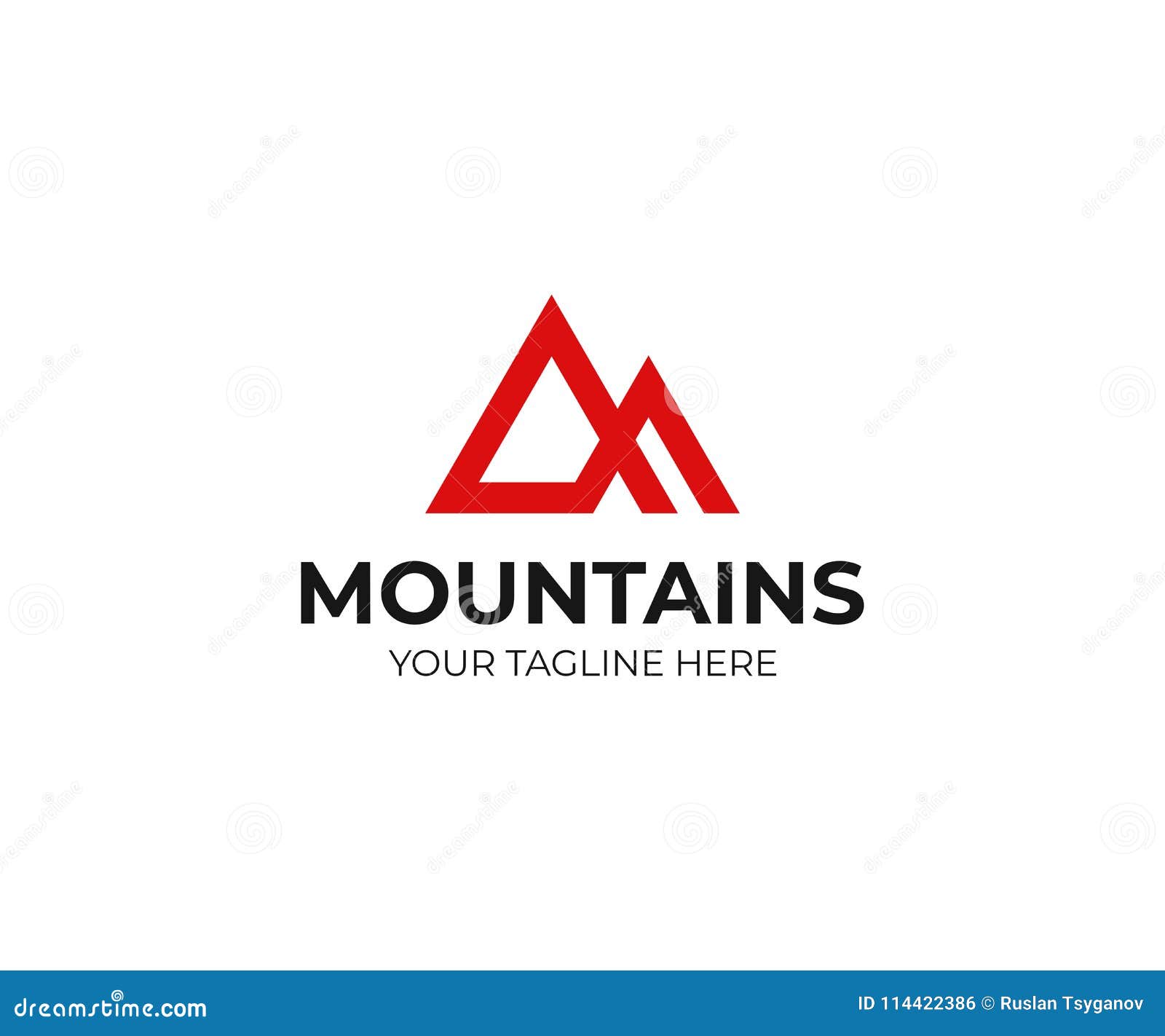 Abstract Mountains Logo Template. Triangle Mountain Peak Vector Design ...