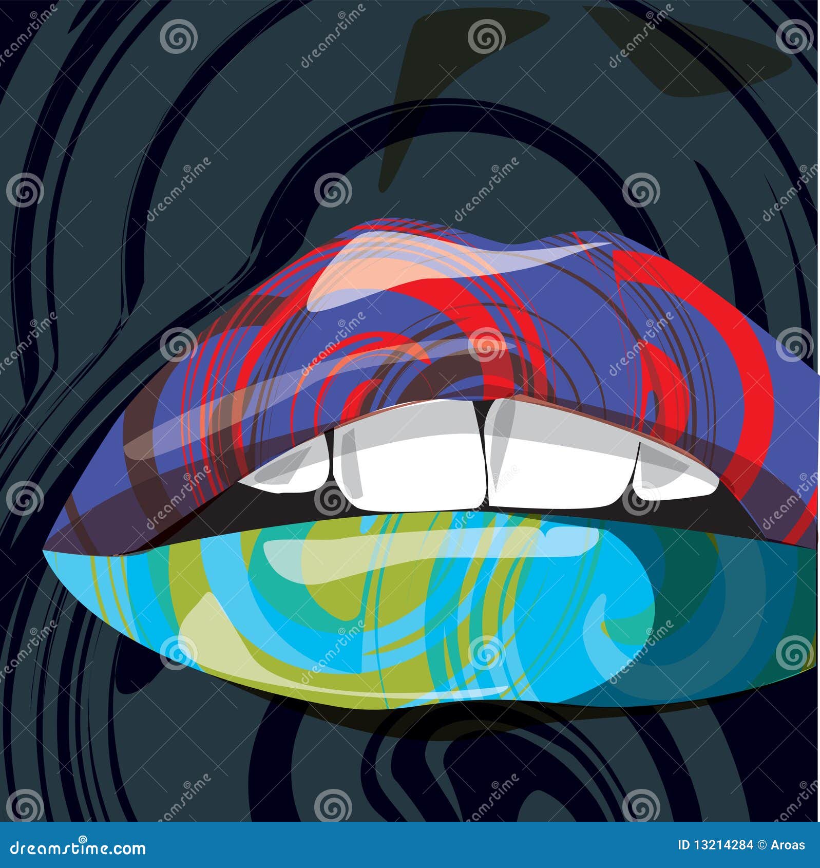 Abstract mouth. Vector stock vector. Illustration of gloss - 13214284
