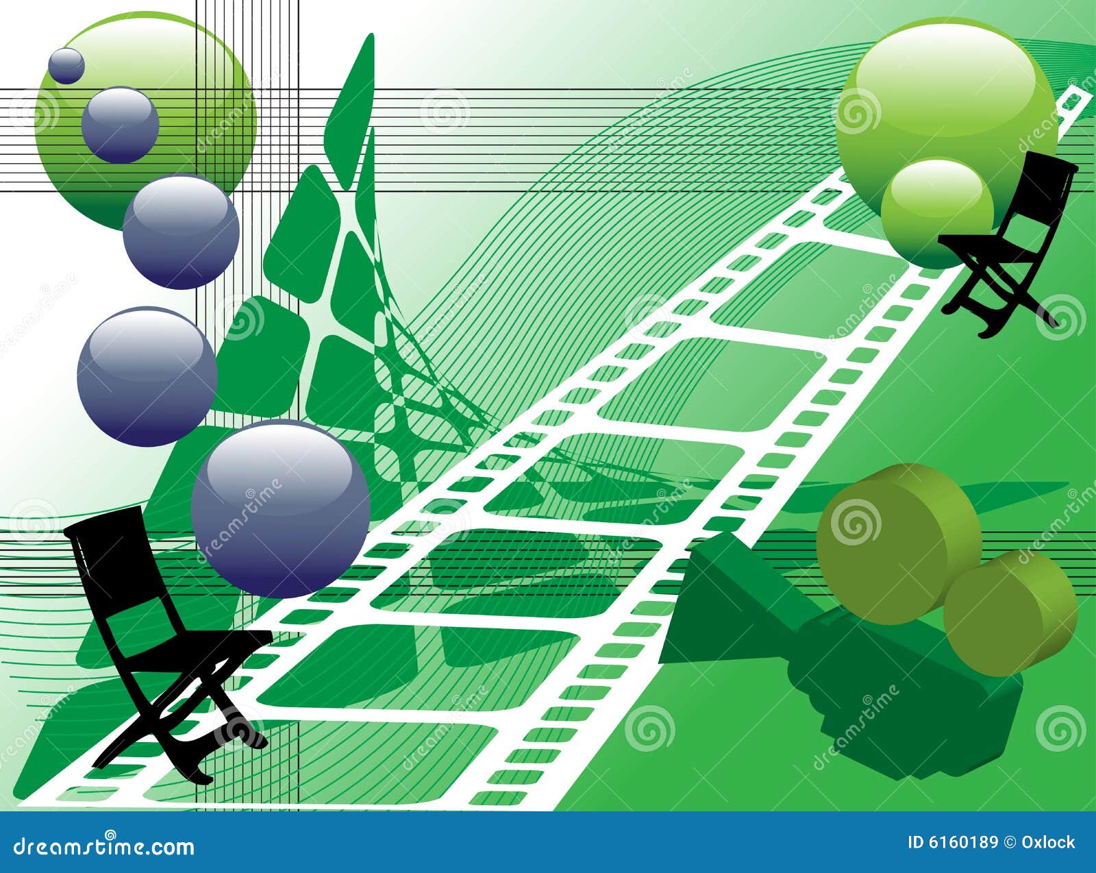 Abstract movie studio stock vector. Illustration of action - 6160189