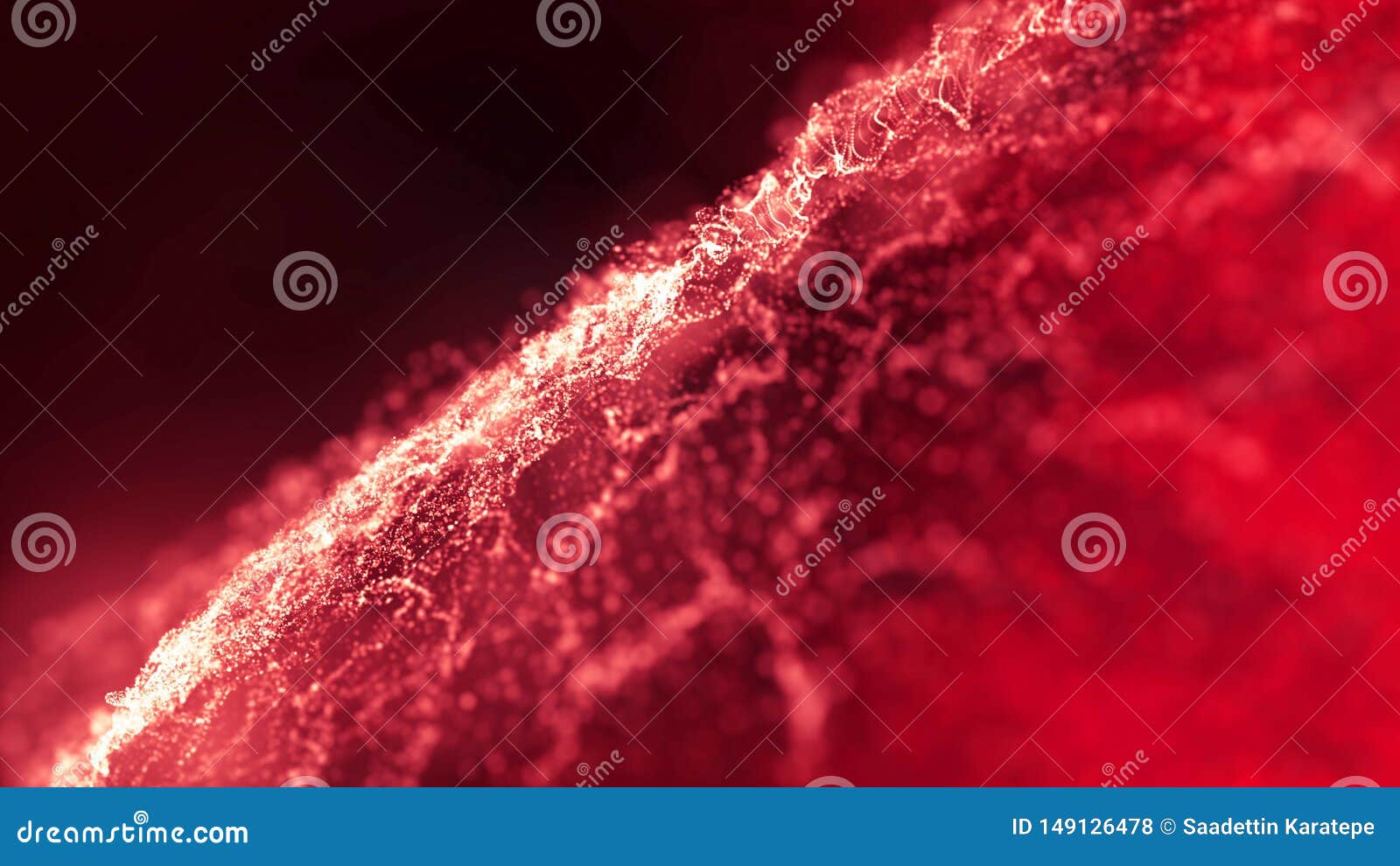 Abstract Moving Floating Particles Background with Depth of Field ...
