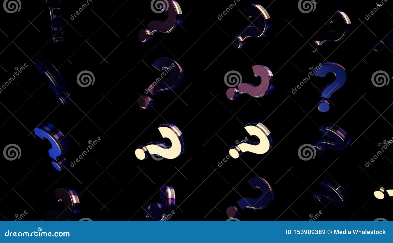 Abstract of Moving Question Marks on Black Background. Animation Stock ...