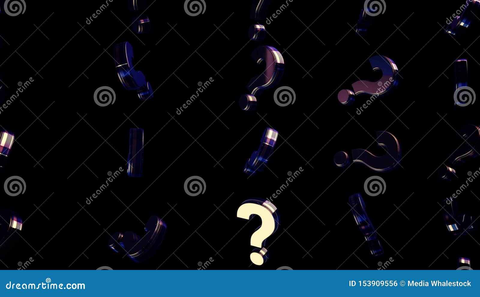 Abstract of Moving Question Marks on Black Background. Animation Stock ...