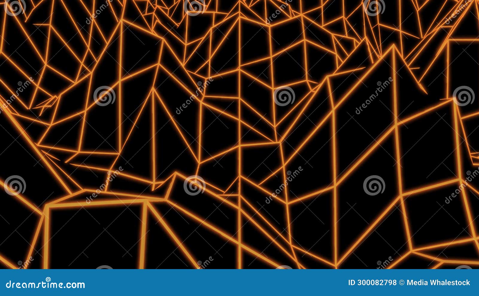 Abstract Moving Transformed Neon Grid on a Black Background. Design ...
