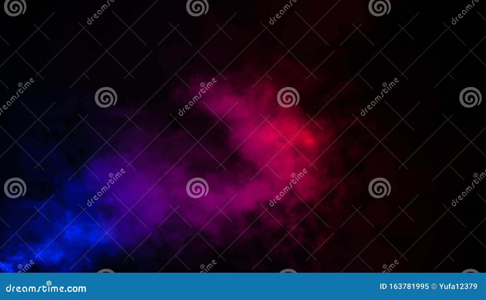 Abstract Multi Color Fog Smoke Effects on Isolated Black Background ...