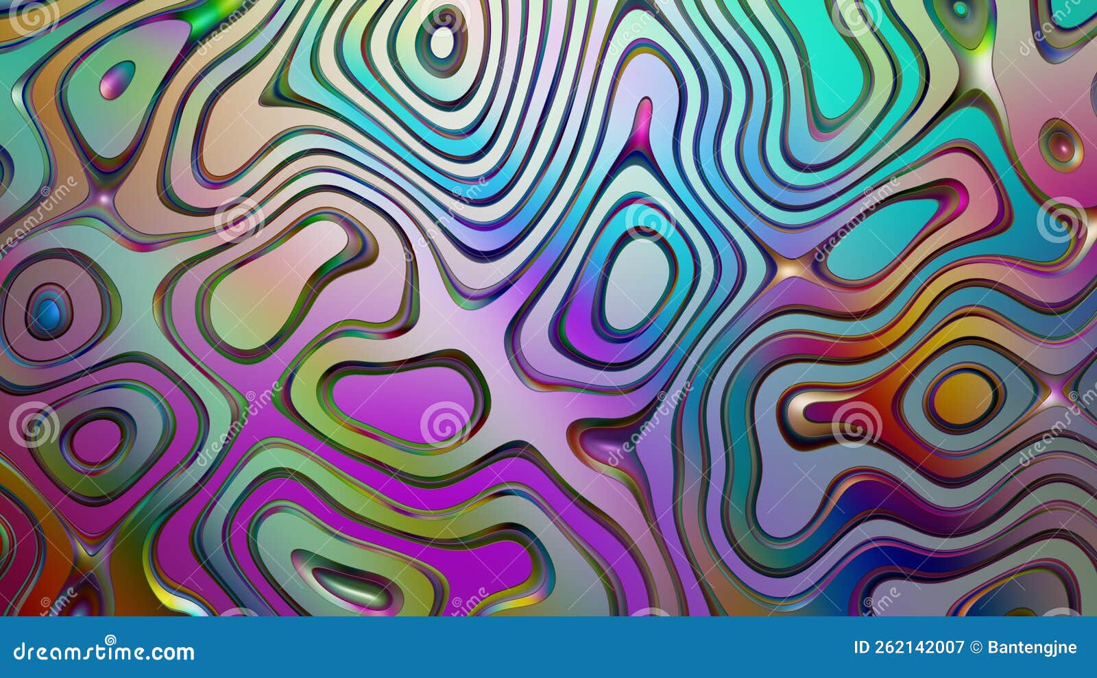 Abstract Multi Color Reflective Wavy Metal Pattern Gold, Silver, Pearl ...