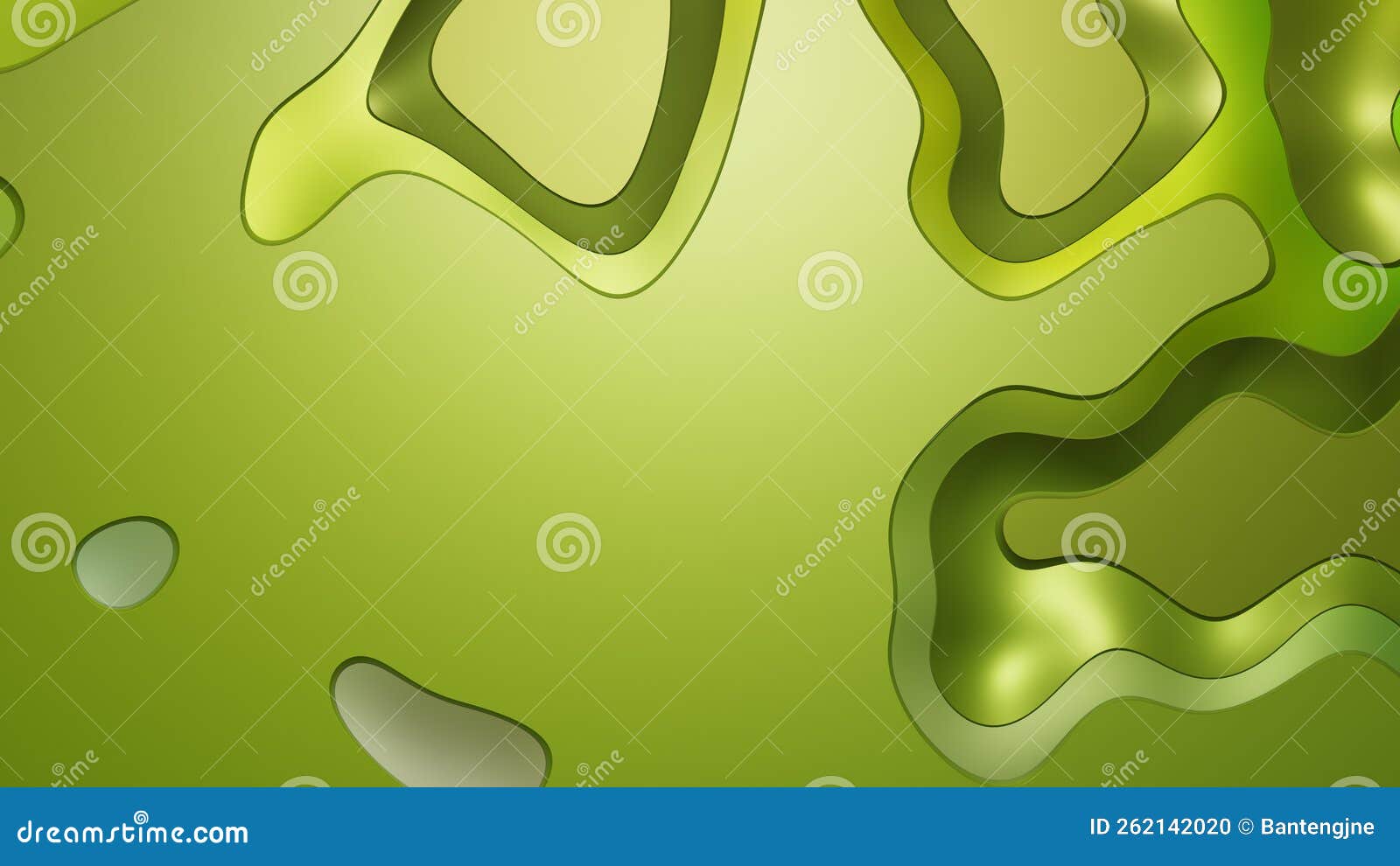 Abstract Gradient Green Color Reflective Wavy Metal Pattern ...