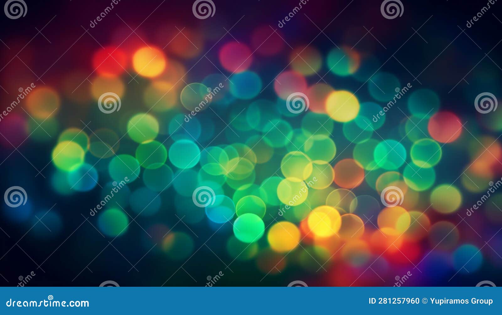 Abstract Multi Colored Backdrop with Bright Circles Illuminated by ...