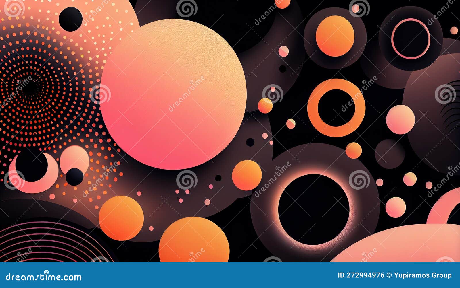 Abstract Multi Colored Circle Illustration with Shiny Curves ...