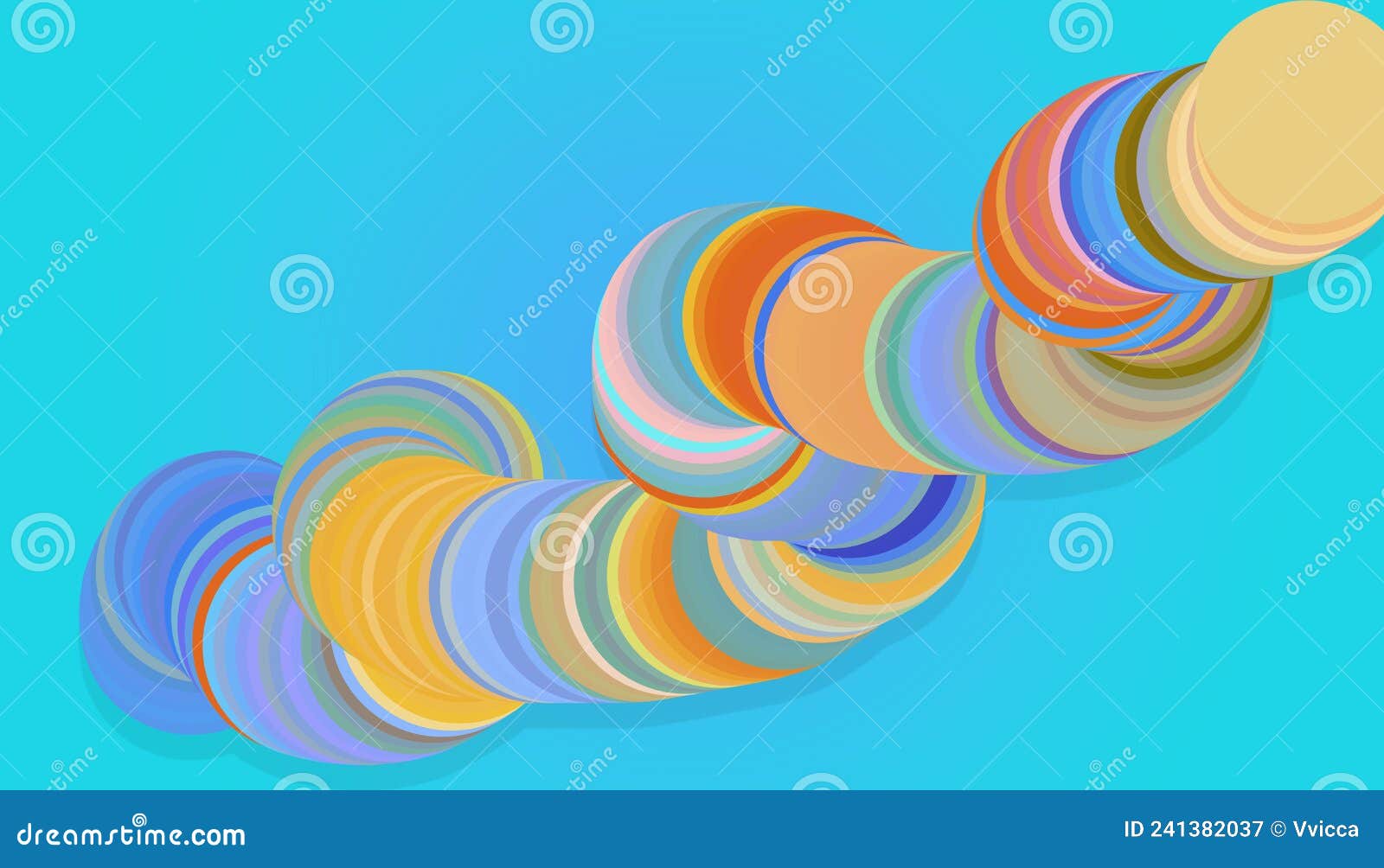 An Abstract Multi-colored Figure on a Blue Gradient Background Stock ...