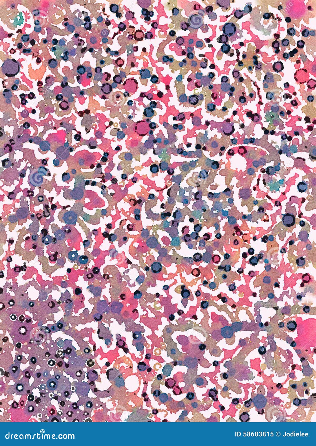 Abstract Multi-colored Floral Spotted Background Stock Illustration ...