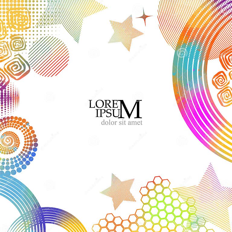 Abstract Multi-colored Frame. Background Stock Illustration ...