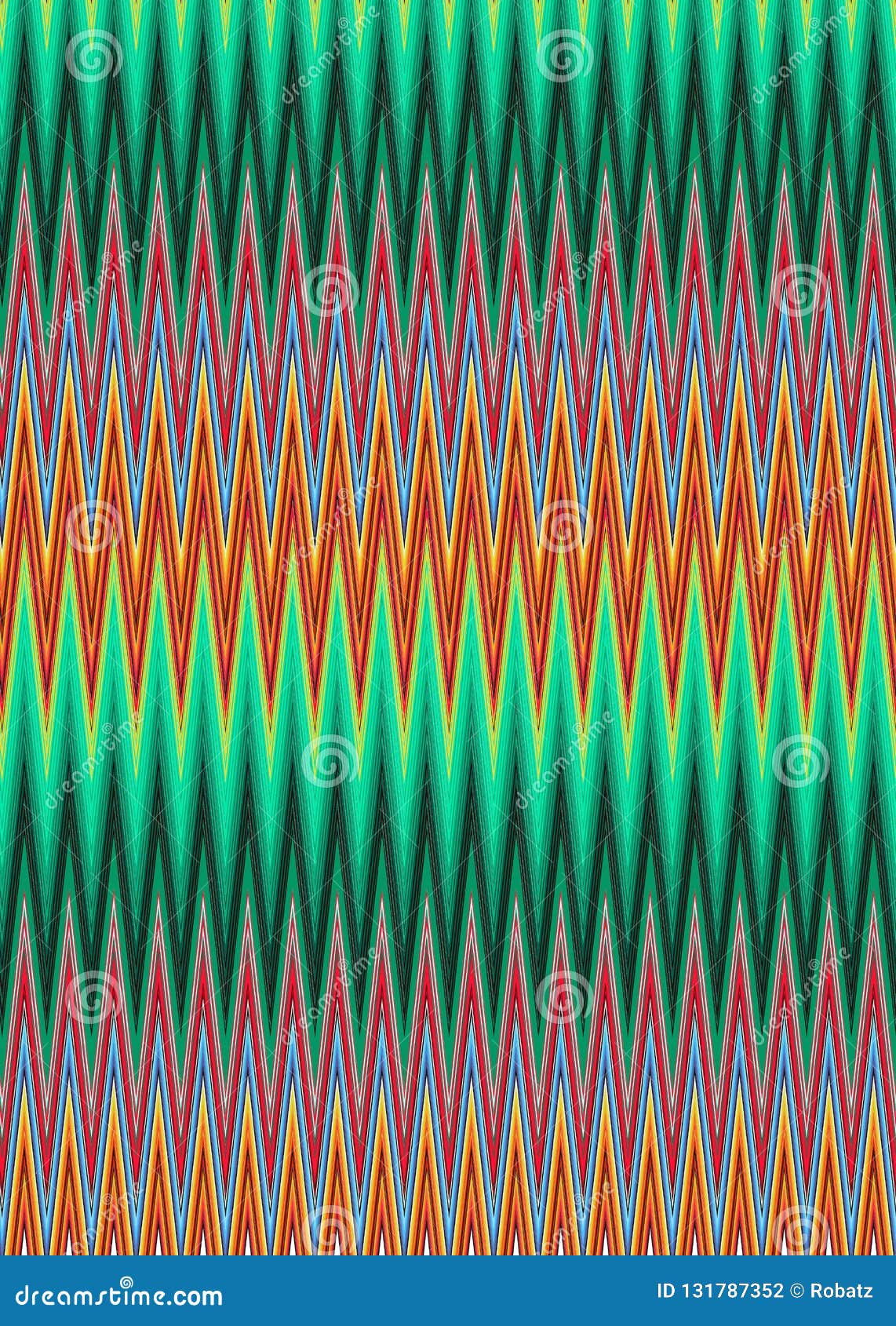Abstract Multi Colored Geometric Knitted Zig Zag Pattern, Vector ...