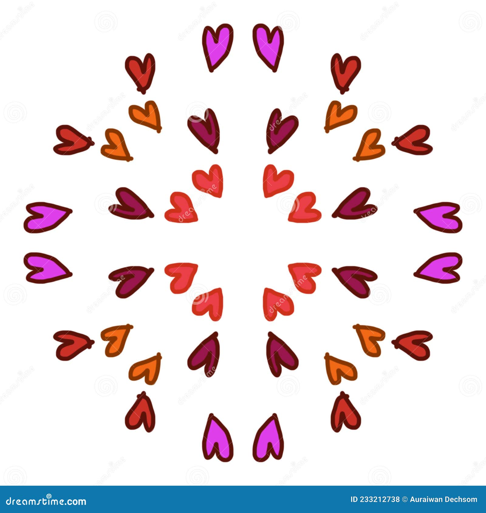Abstract Multi Colored Hearts Design for Background or Wallpaper Stock ...