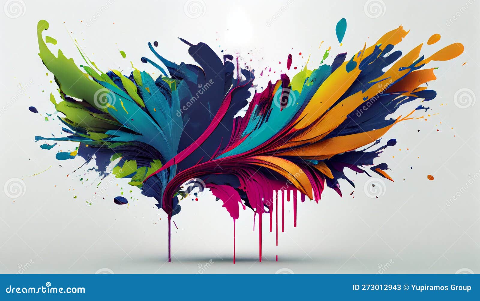 Abstract Multi Colored Illustration Grunge Backdrop Splattered with ...
