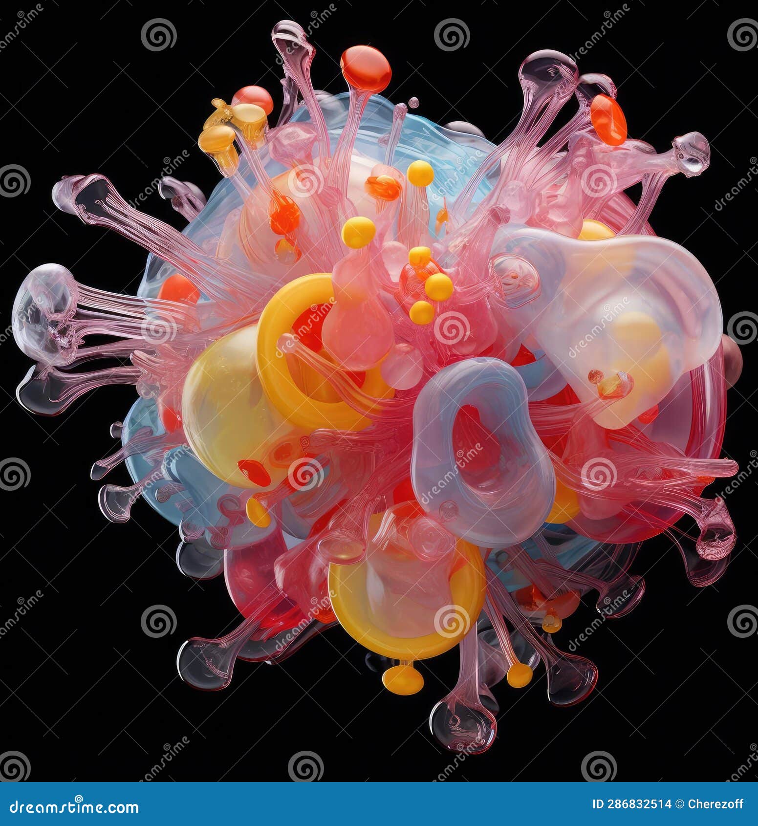 Abstract Multi-colored Object Stock Illustration - Illustration of ...