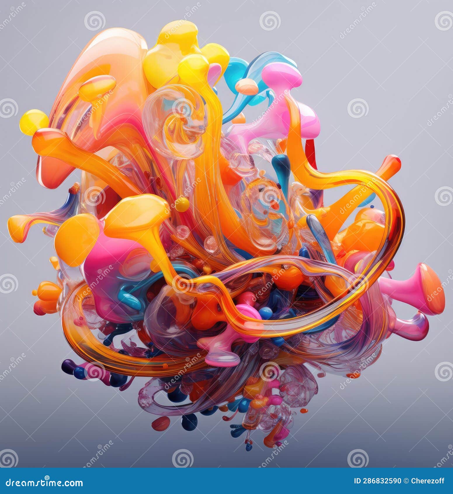 Abstract Multi-colored Object Stock Illustration - Illustration of ...