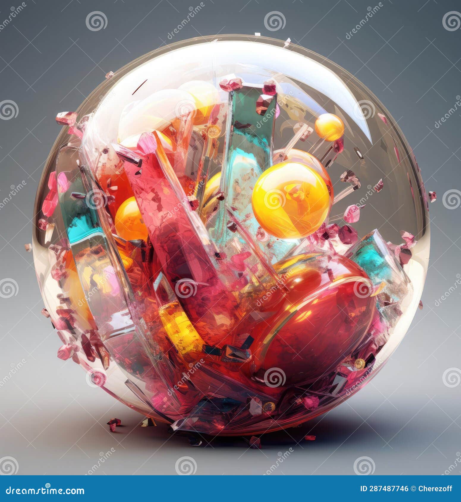 Abstract Multi-colored Object Stock Illustration - Illustration of ...