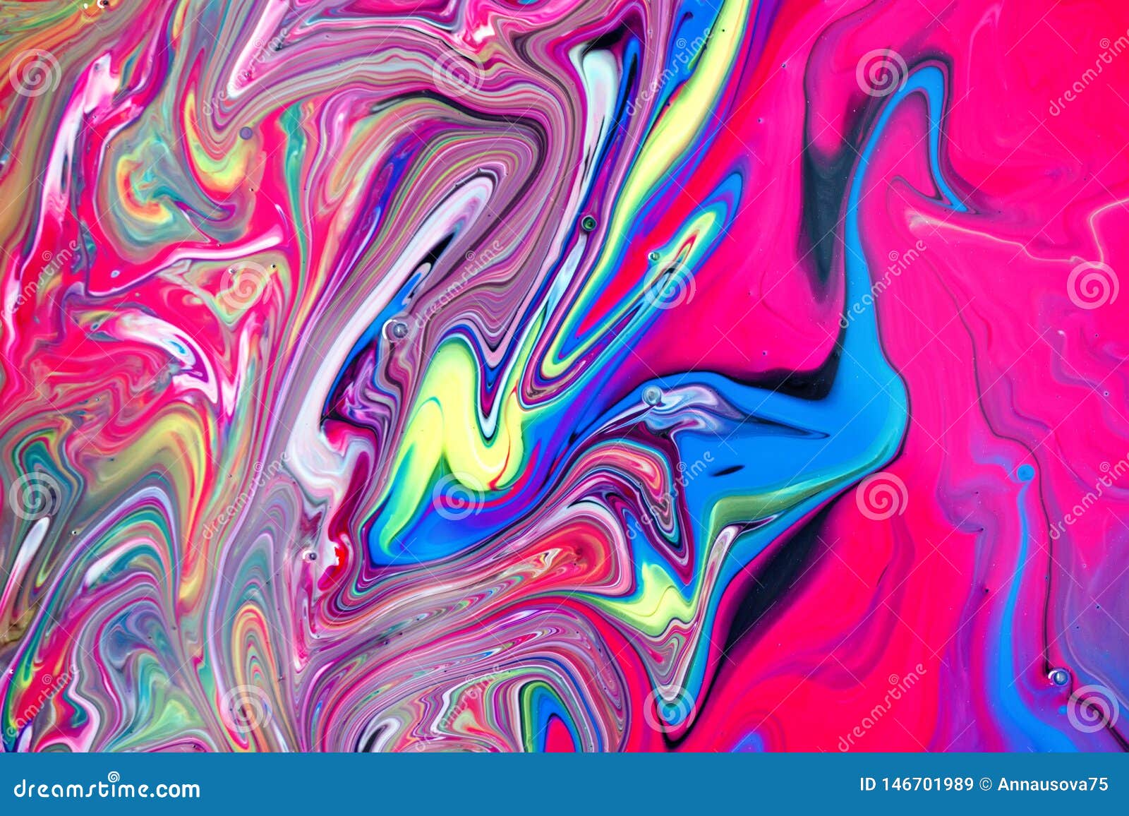 Abstract Multi-colored Paint Background. Acrylic Texture with Marble ...
