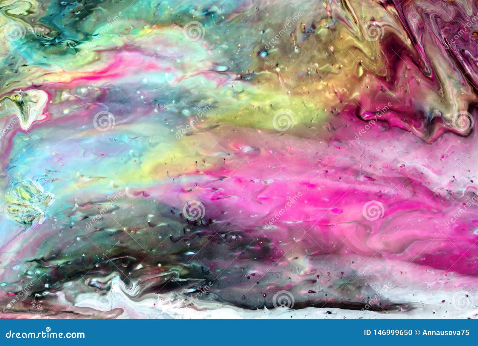 Abstract Multi-colored Paint Background. Acrylic Texture with Marble ...