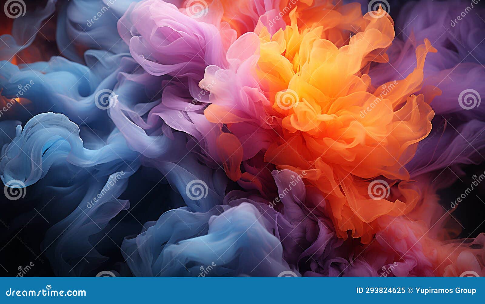 Abstract Multi Colored Pattern of Paint and Ink Backdrop Generated by ...