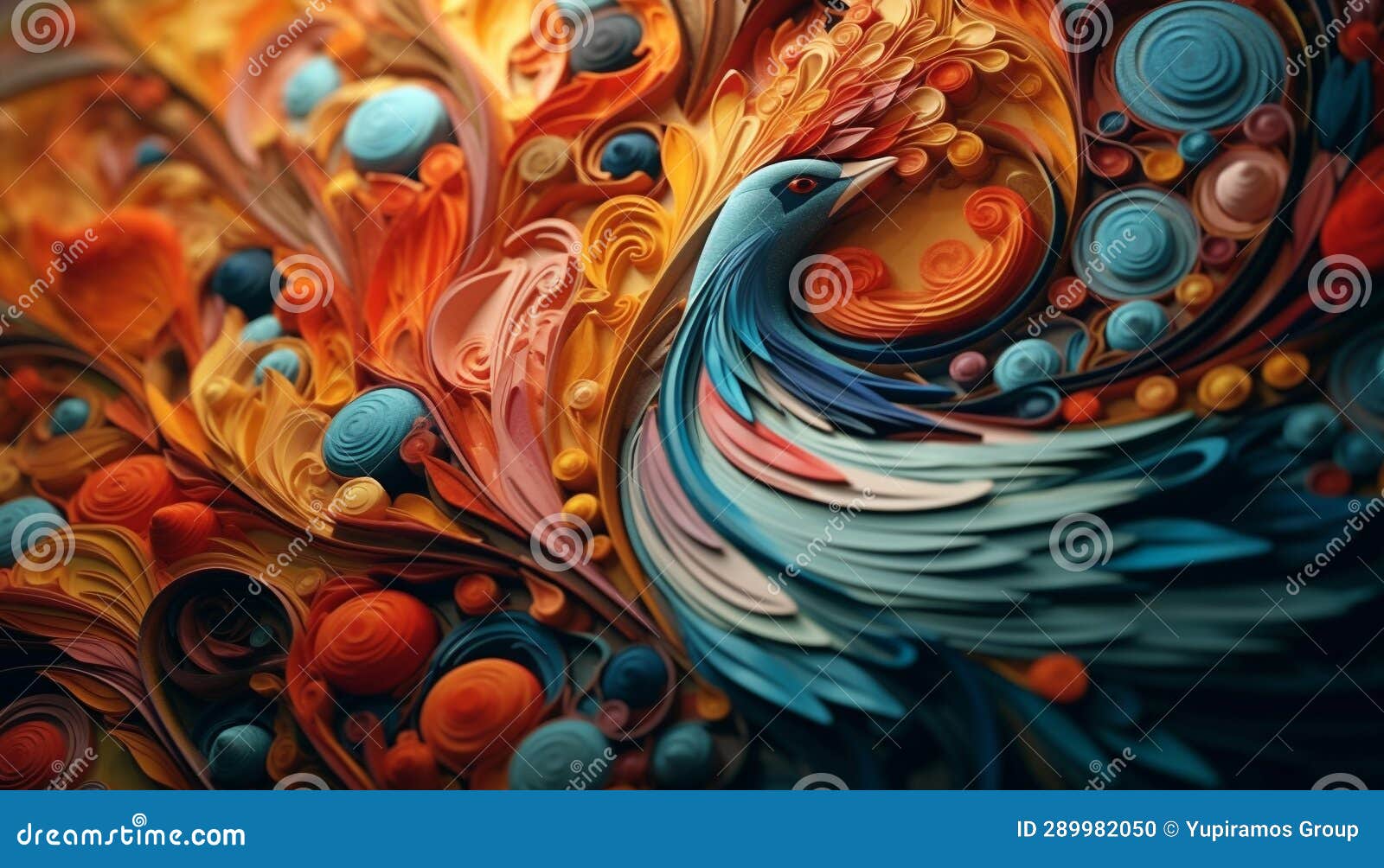 Abstract Multi Colored Pattern with Vibrant Shapes and Elegant Curves ...