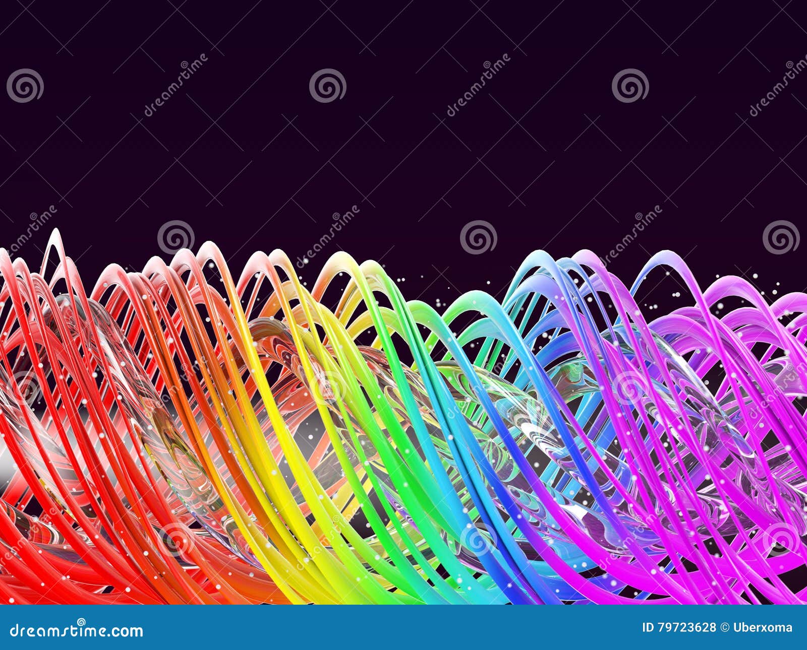 Abstract Multi Colored Rainbow Spring Background. Rainbow Twisted Waves ...