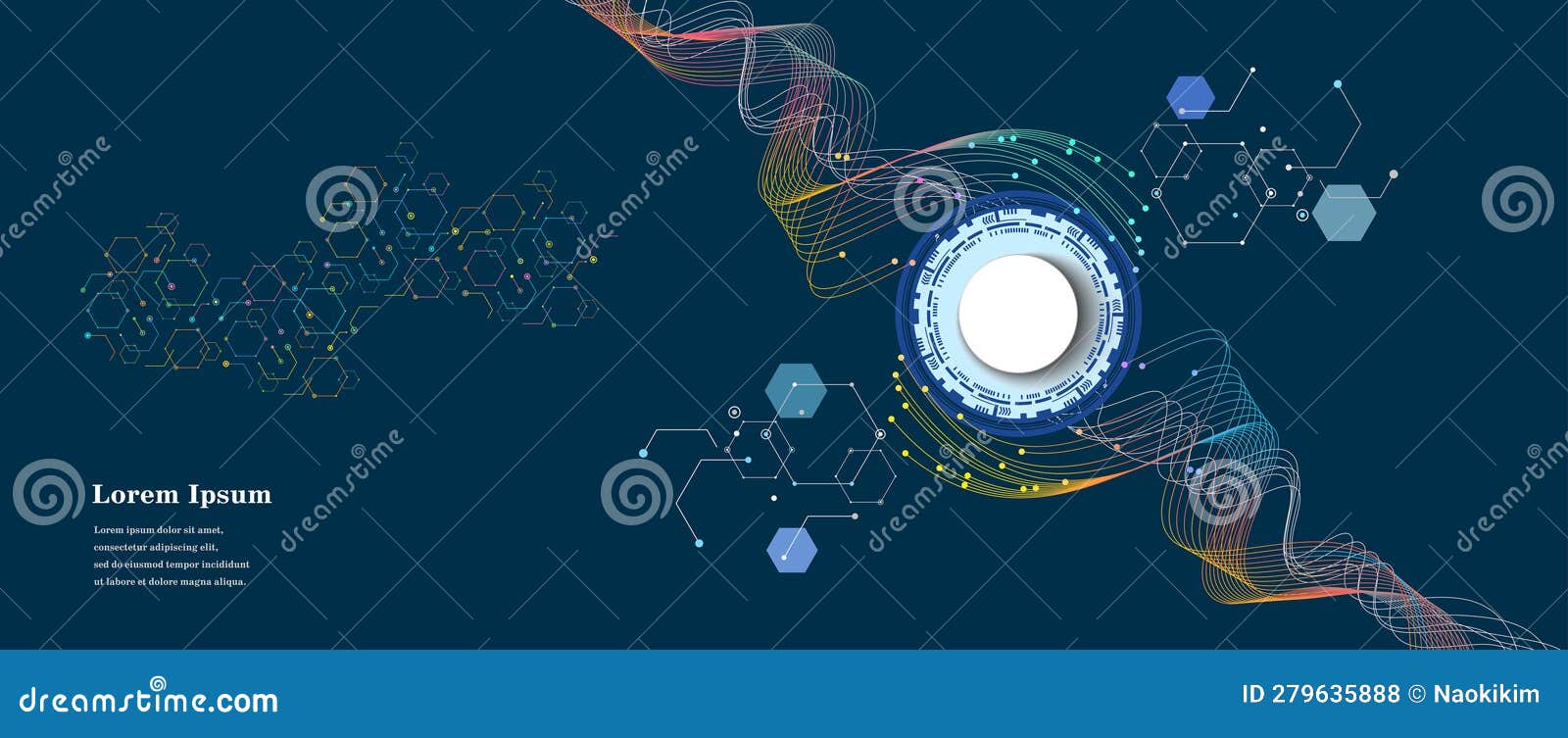 Abstract Multi Colored Wave, Geometric DNA Background, AI Artificial ...