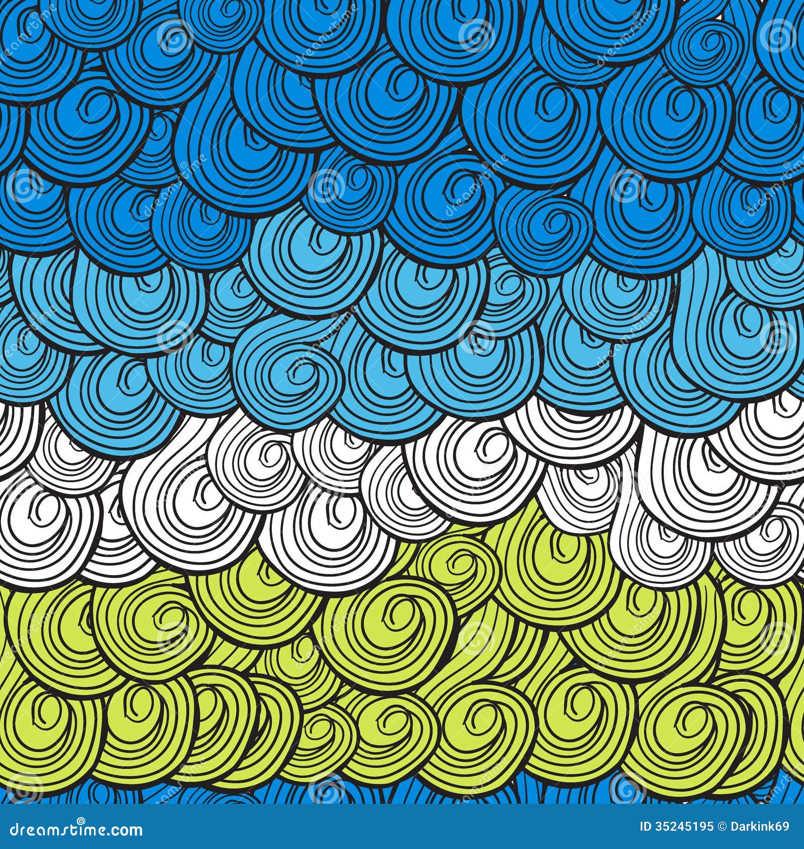 Abstract Multi-colored Waves Pattern with Swirls Stock Vector ...