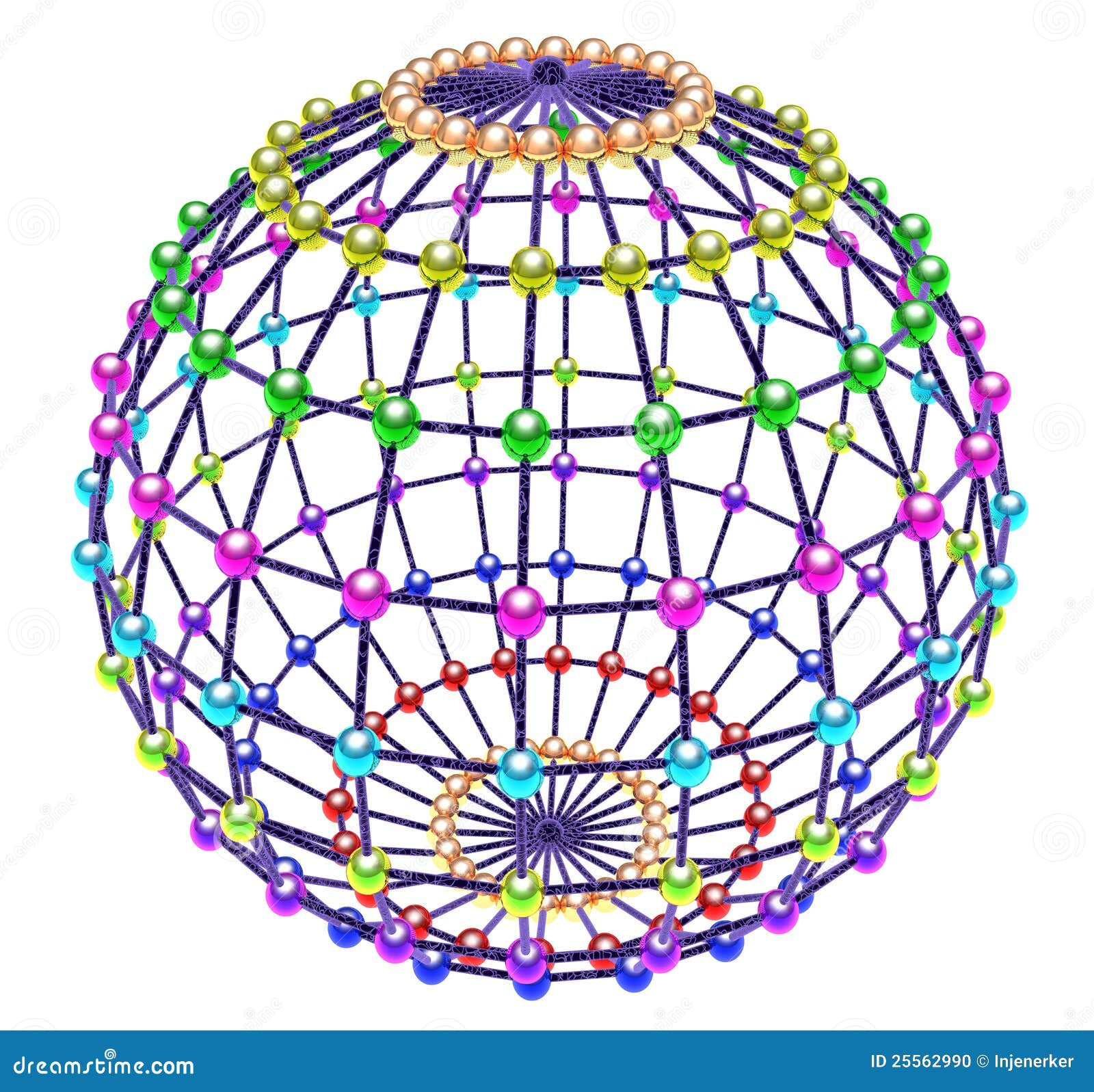 Abstract Multi-coloured Glass Spheres Stock Illustration - Illustration ...