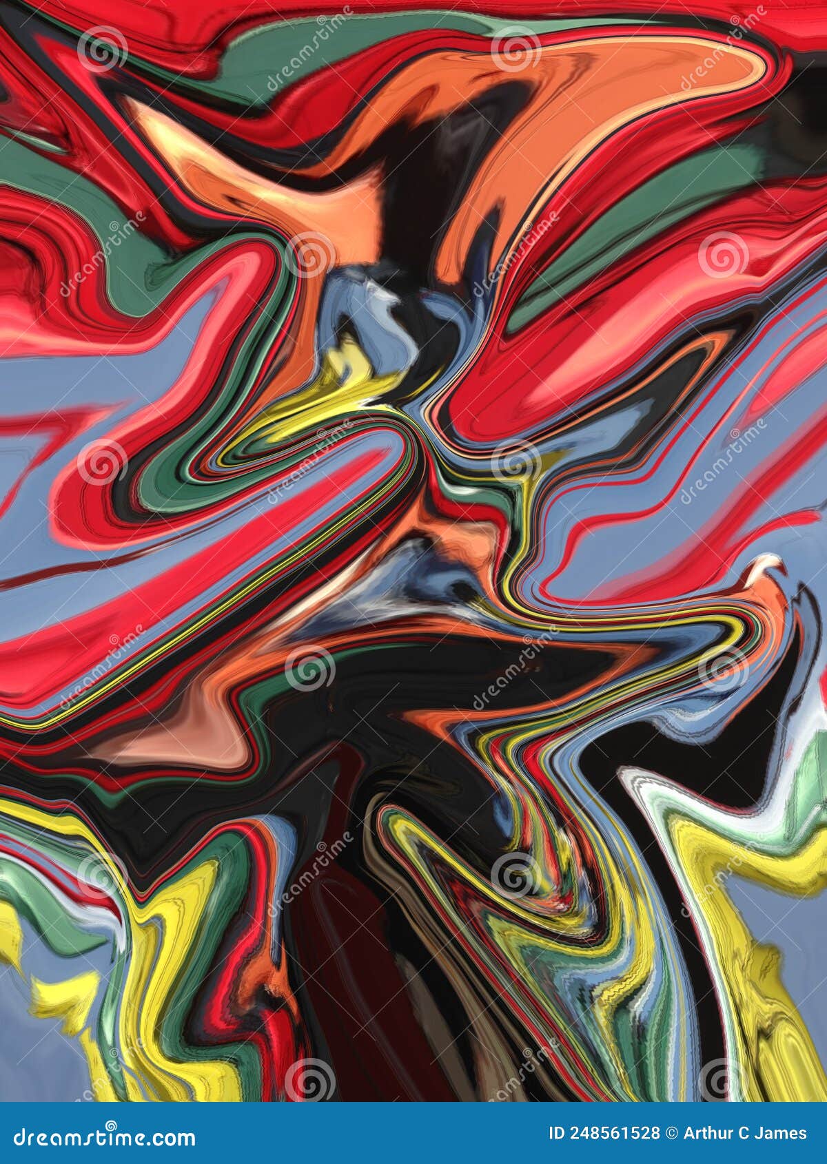 Abstract Multi-coloured Graffiti Digital Art Design Stock Illustration ...