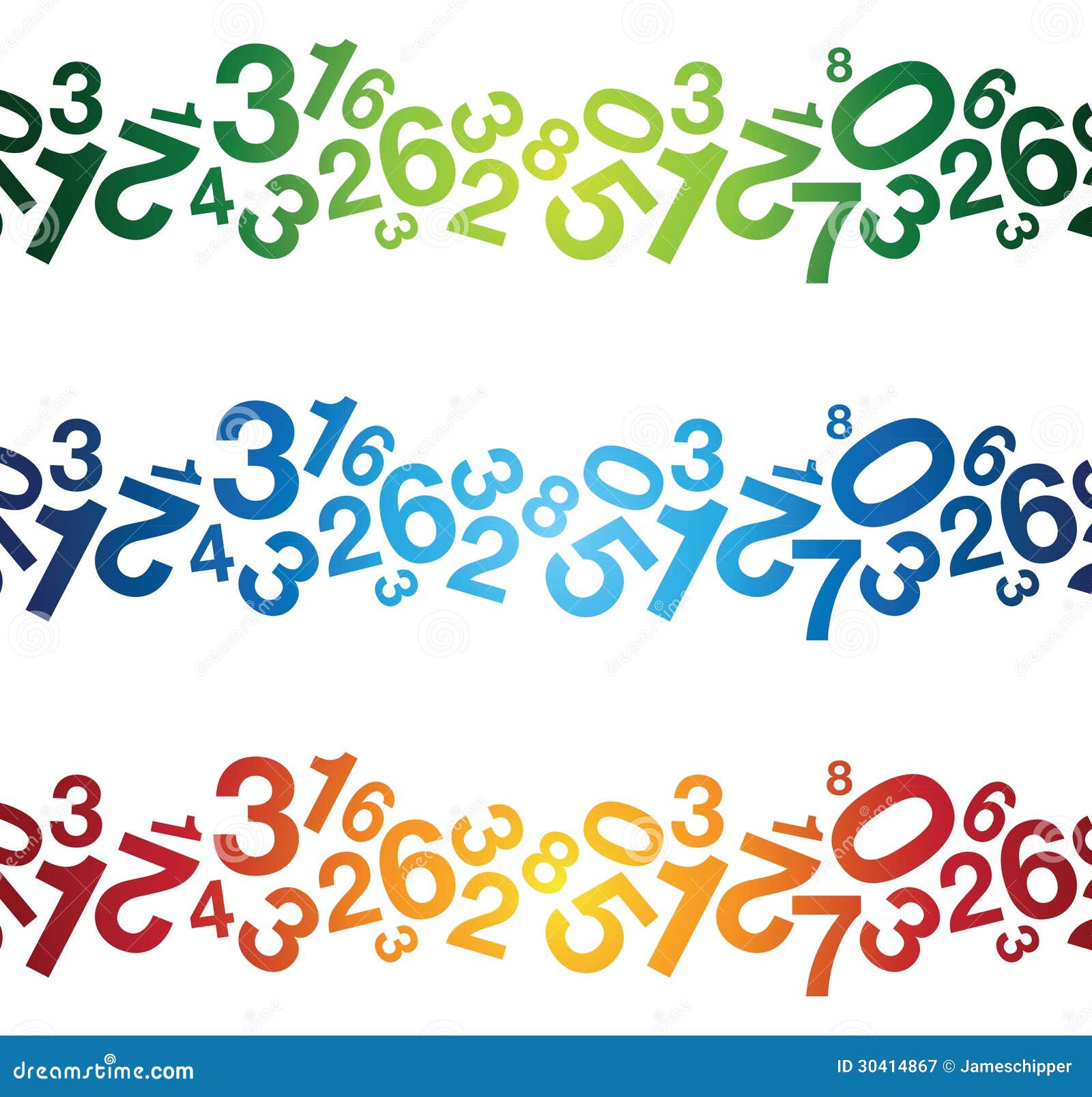Abstract Multi Coloured Number Background Stock Vector - Illustration ...