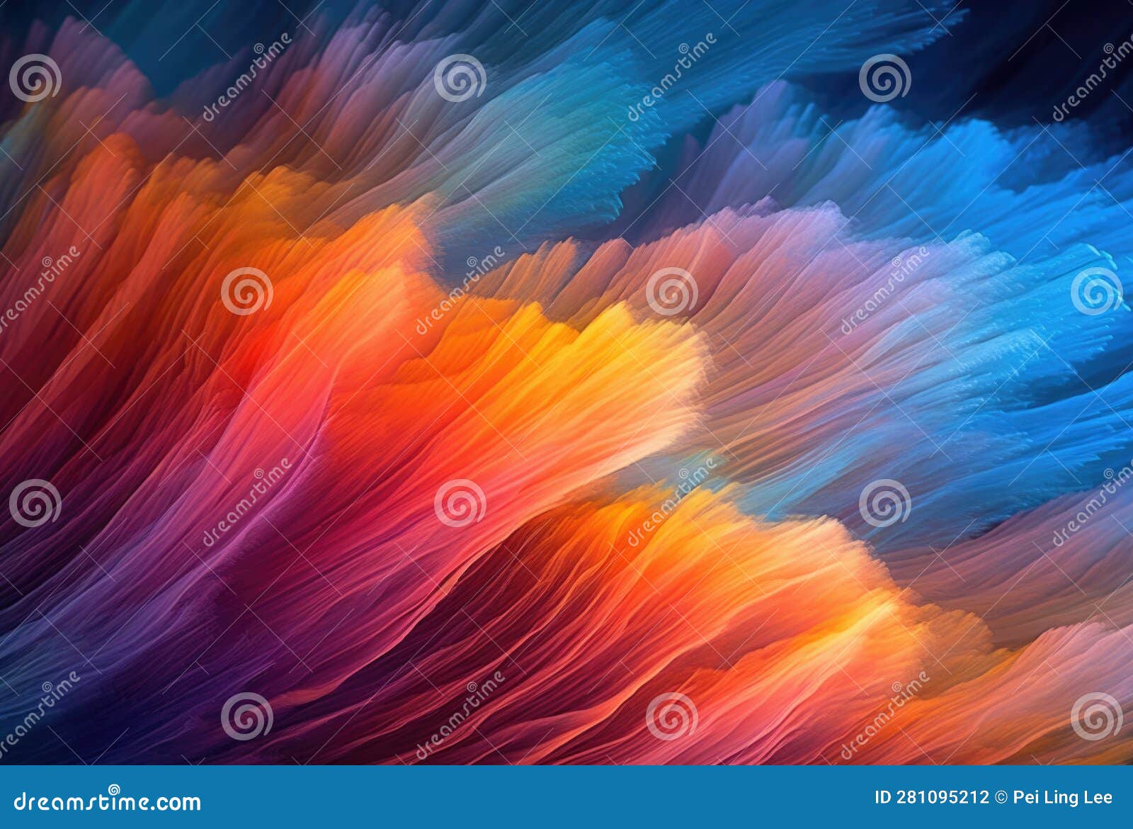 Abstract Multi Coloured Sea Waves. Stock Illustration - Illustration of ...