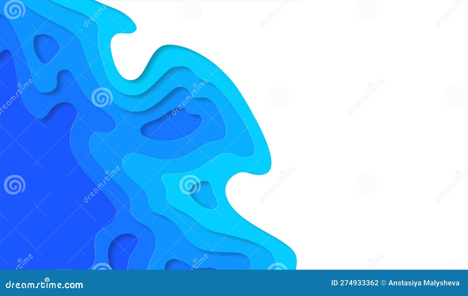 Abstract Multi Layers Effect 3D Papercut Gradient Banner Stock Vector ...