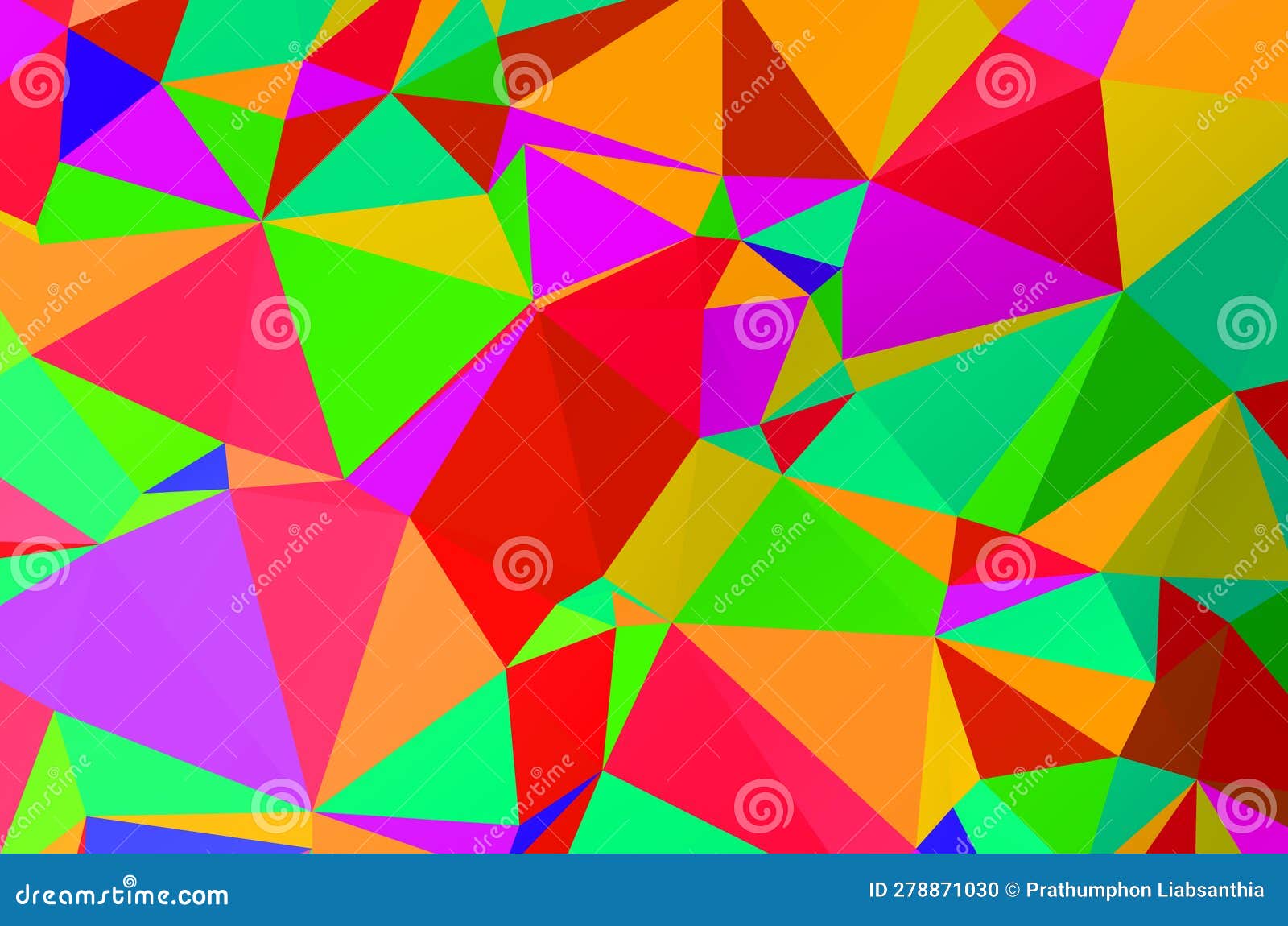 Abstract Multicolor Background Consisting of Triangles, Vector ...