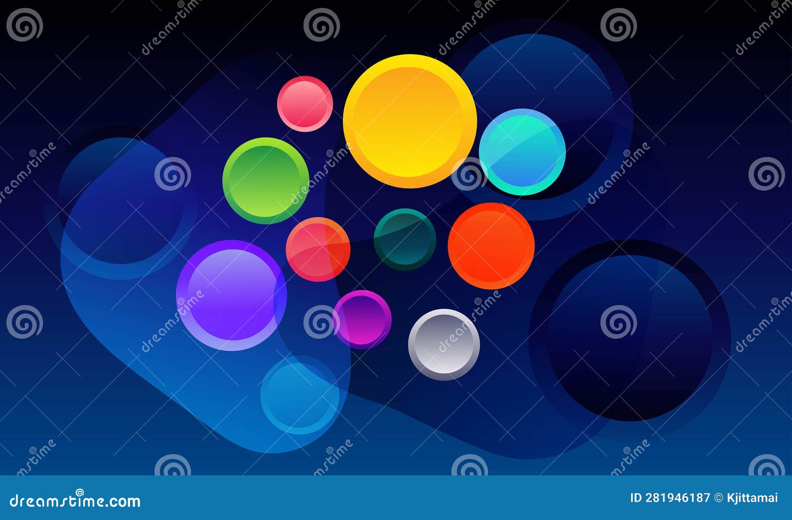 Abstract Multicolor Circle Gradient Background Stock Illustration ...