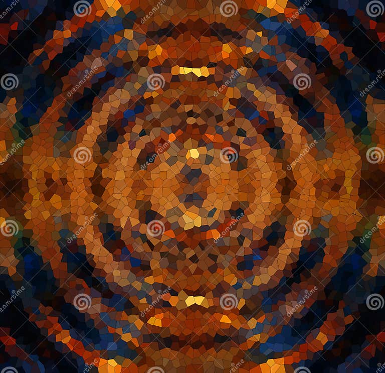 Abstract Multicolor Circle Mosaic Pattern, Computer Graphic Design ...