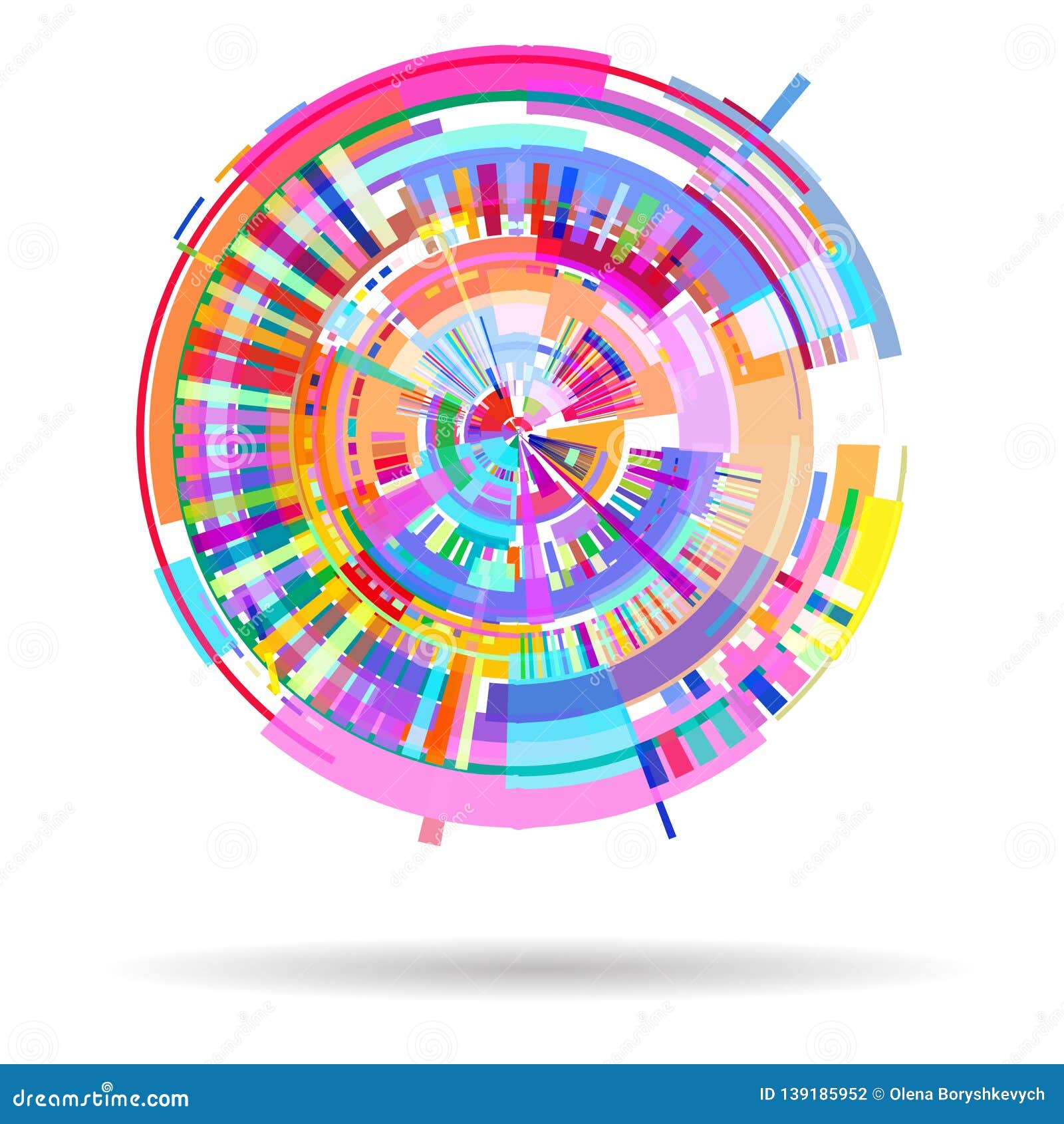 The Abstract Multicolor Disc Image. Stock Vector - Illustration of ...