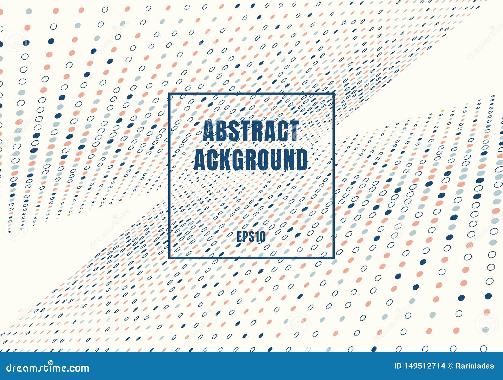 Abstract Multicolor Dots Pattern Halftone Style Perspective on White ...