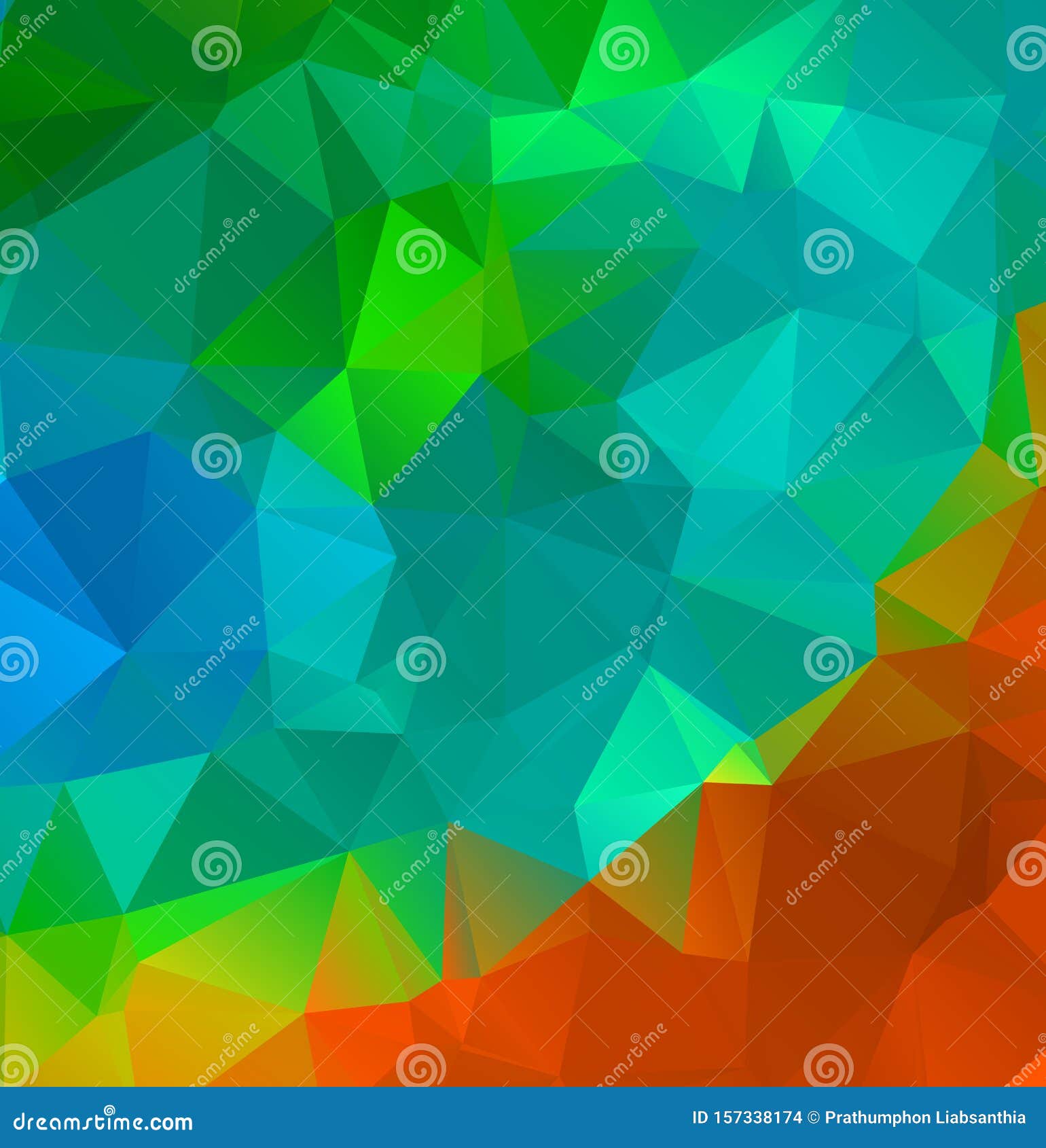 Abstract Multicolor Emerald Green Background. Vector Polygonal Design ...